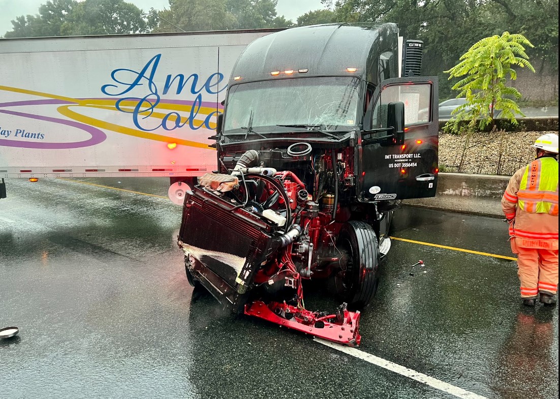 Jackknifed Tractor Trailer on I-495 Saturday Morning; Multiple ...