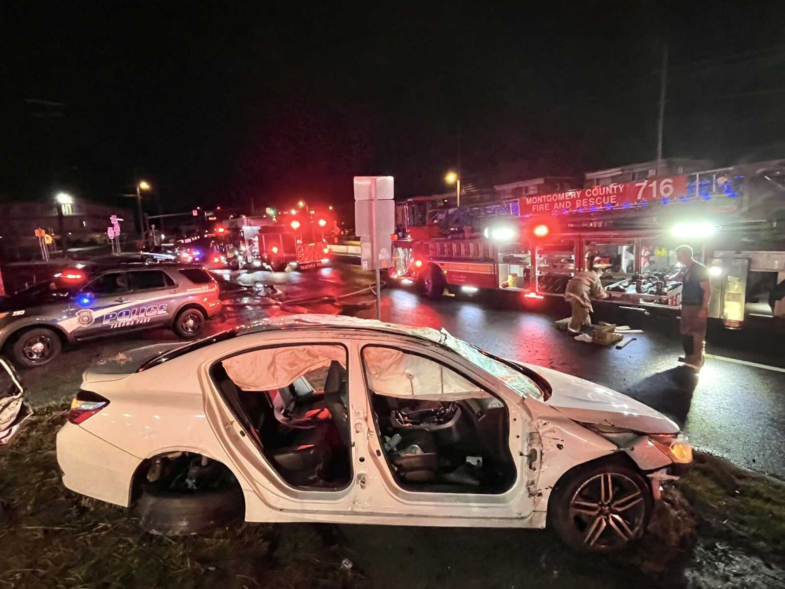MCFRS Responds to Rollover Early Thursday Morning - The MoCo Show