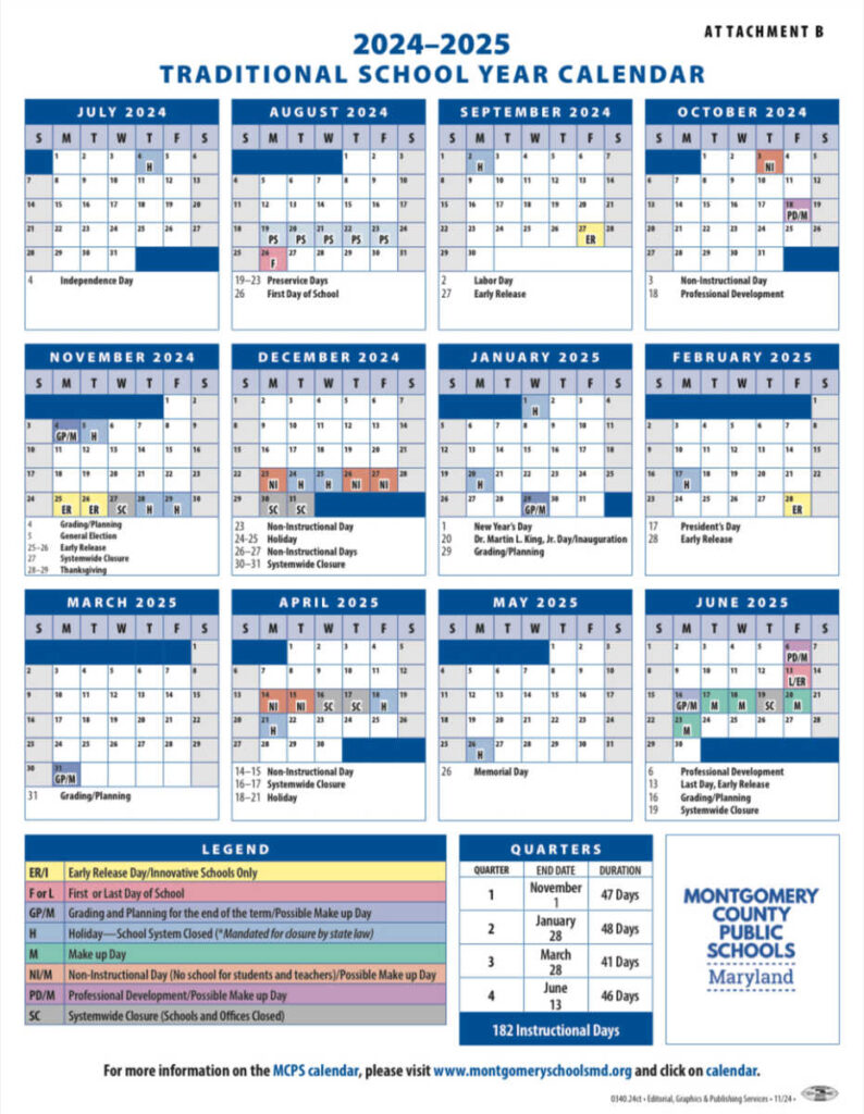 A Look Ahead at the 2024-2025 School Year Calendar - The MoCo Show