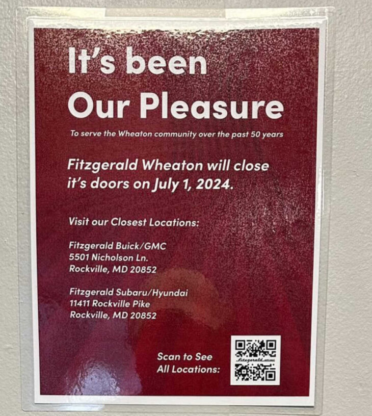 Fitzgerald Officially Closes Dealership After 50 Years - The MoCo Show