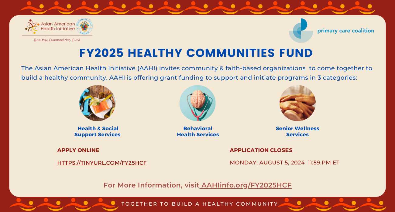 Montgomery County’s Asian American Health Initiative Accepting ...