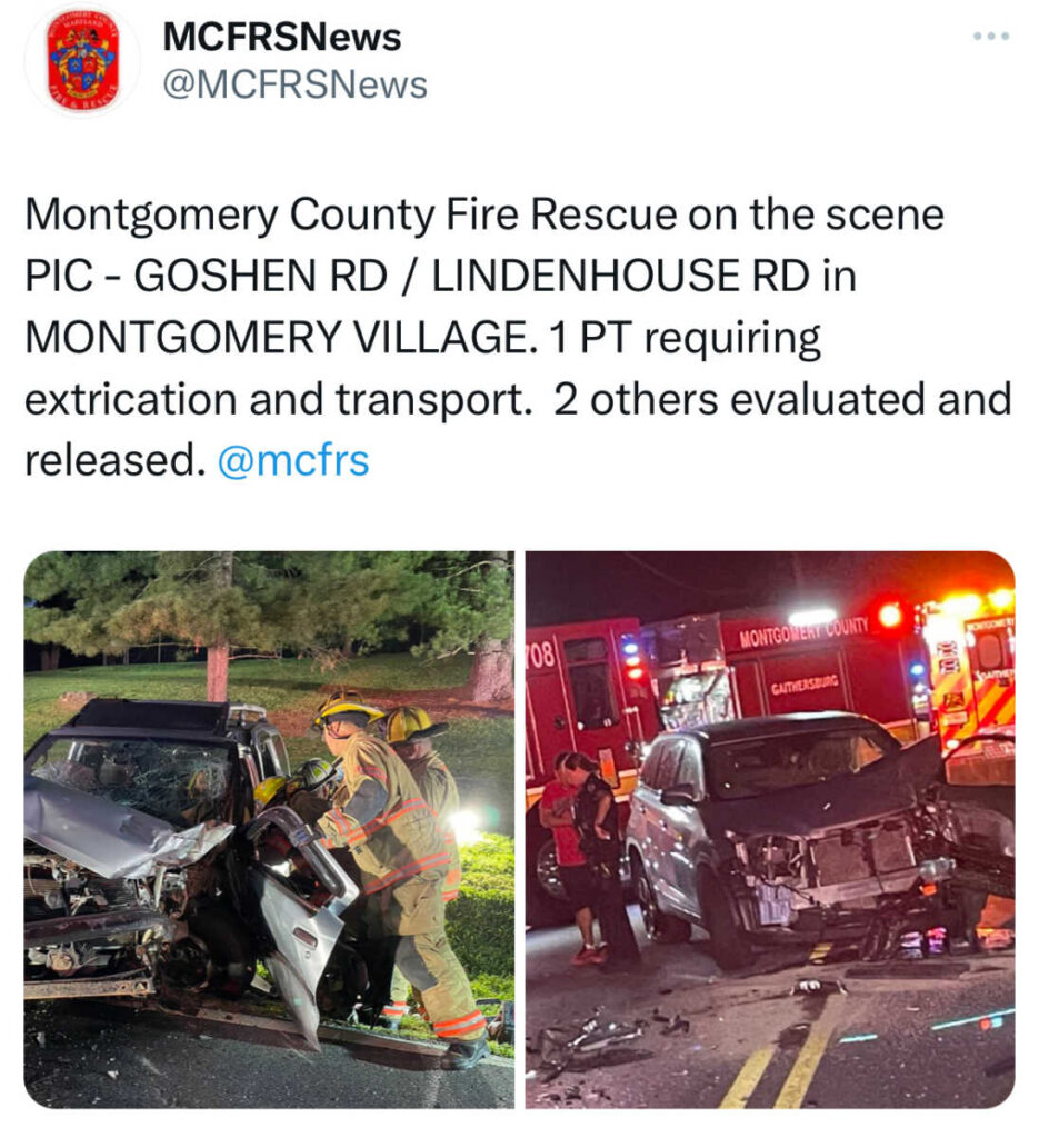 MCFRS Respond to Collision in Montgomery Village - The MoCo Show