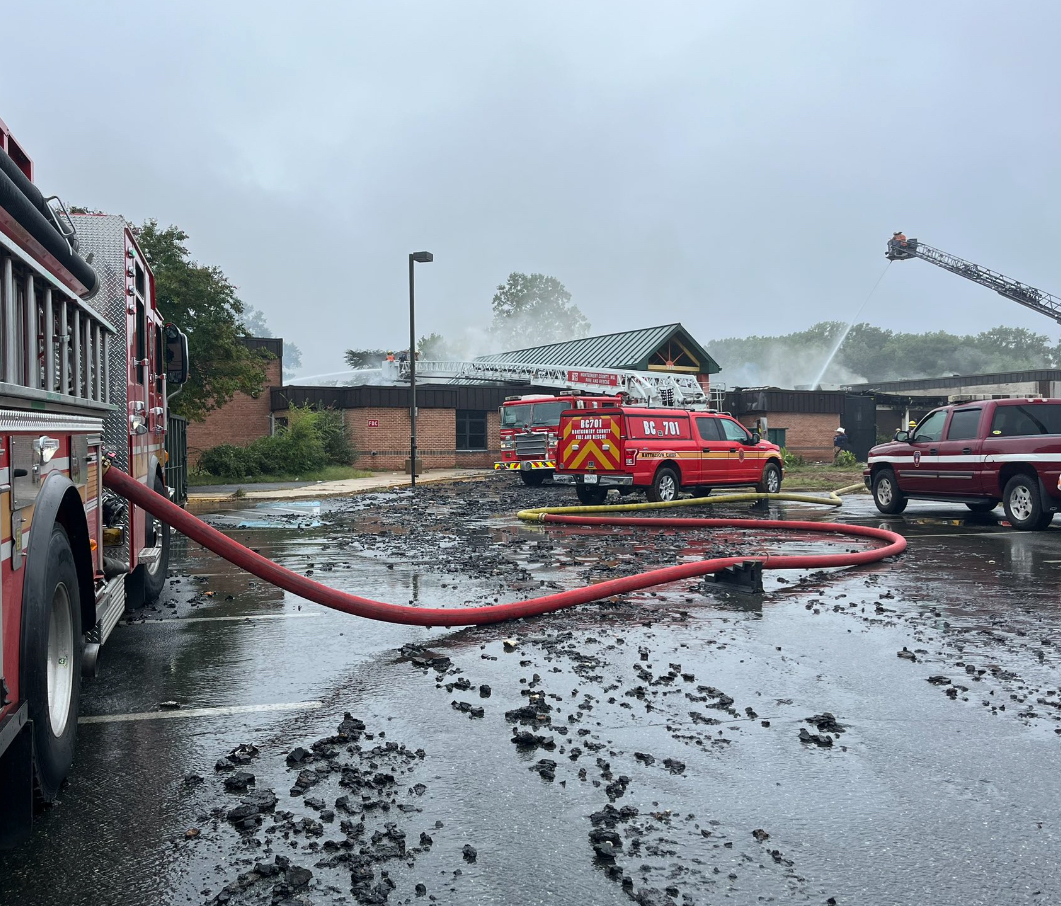 Crews Still Working on Fire at Elementary School Building - The MoCo Show