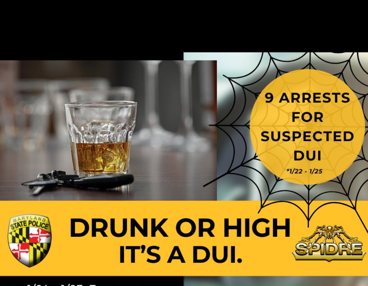 Maryland State Police Responded to 15 Suspected DUI Crashes Over the ...