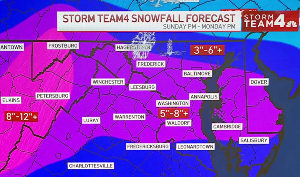 Snowfall Projections From All Major Networks - The MoCo Show
