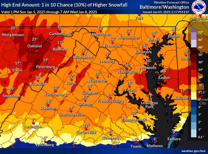 National Weather Service Once Again Increases Expected Snowfall As We ...