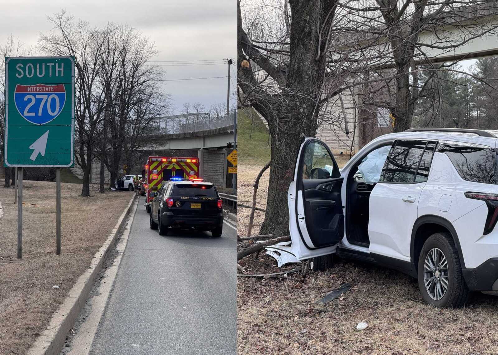 Single-Vehicle Collision into Tree on I-270 On-Ramp Causes Lane ...