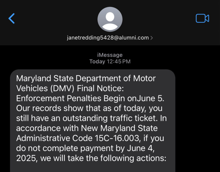 Maryland Scam: Police Warn of Fraudulent Text From “Maryland State ...