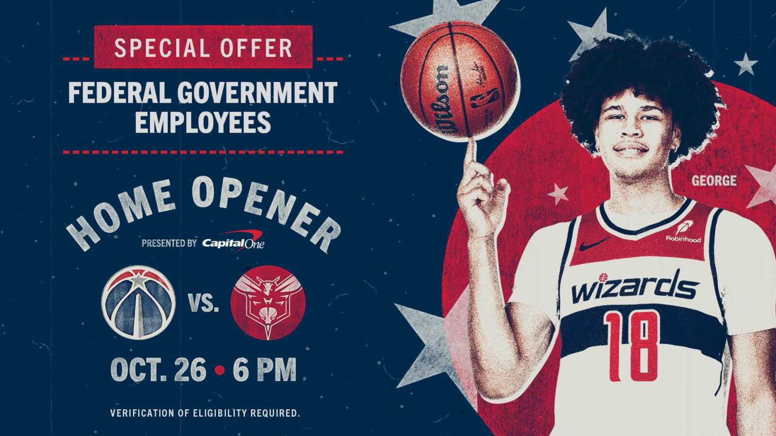 Wizards Offering 500 Free Tickets for Home Opener to Federal Employees ...