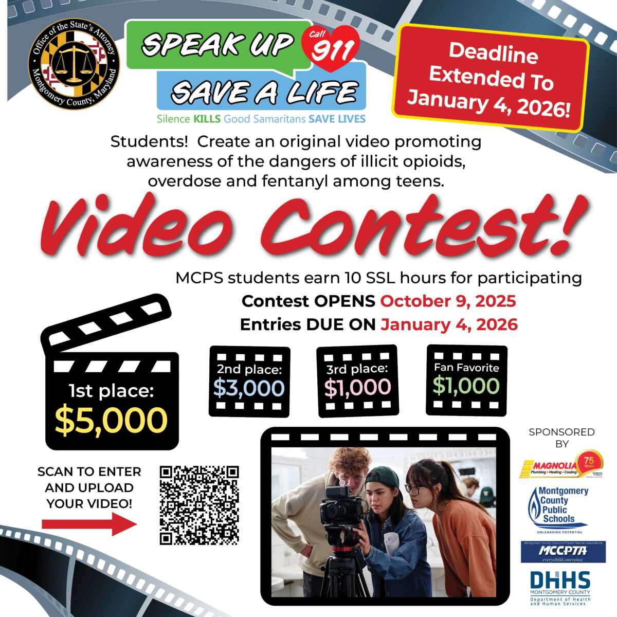 “Speak Up, Save a Life” Student Video Contest Extended Through January ...