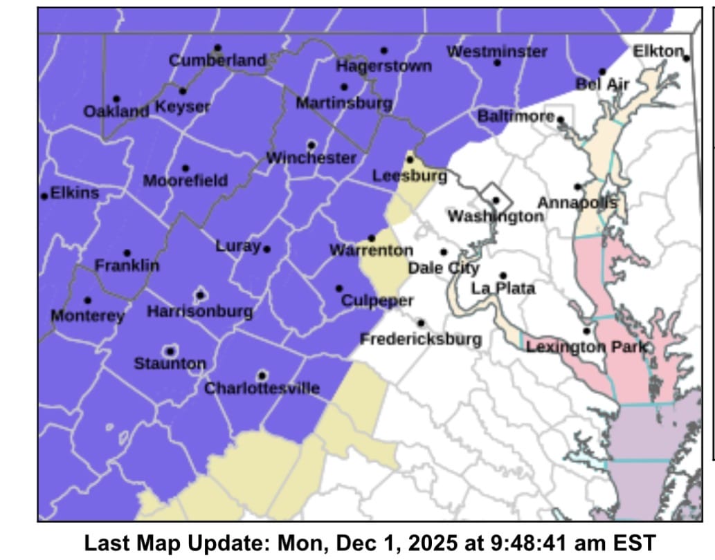 1-2 inches of Snow/Sleet Expected as Winter Weather Advisory Expands ...