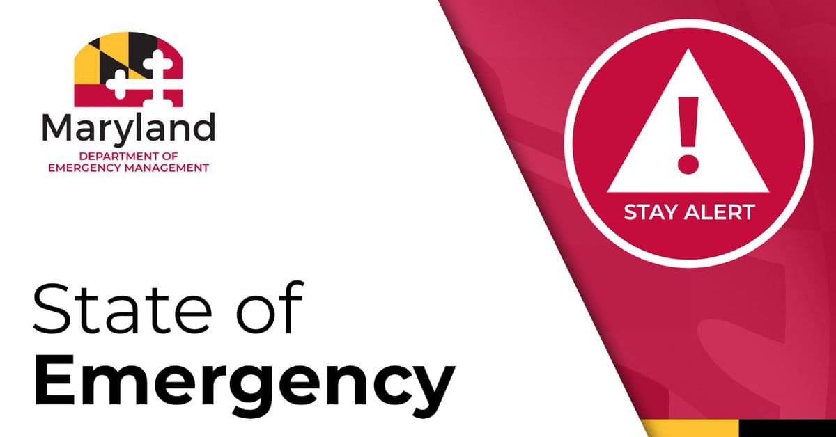 State of Emergency Declared For Maryland; Gov. Moore Requests Federal ...