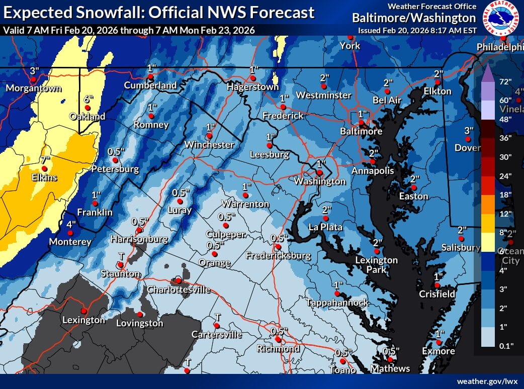 0 to 10 Inches For Maryland? Why the Snow Forecast Still Ranges So ...