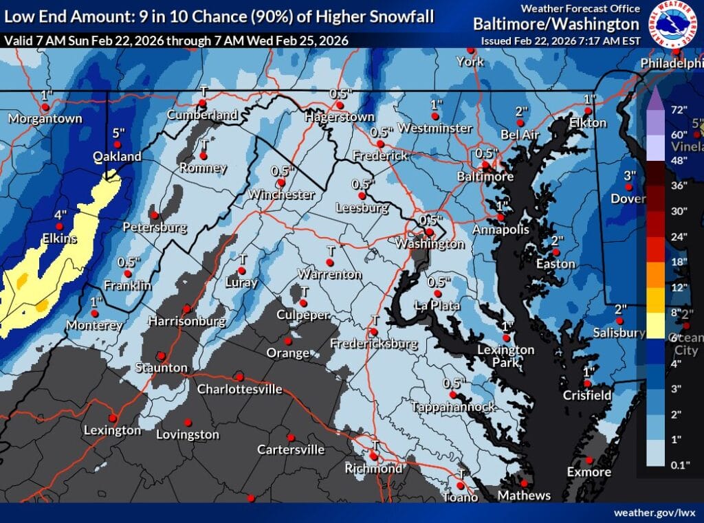 NWS Raises Snow Totals Across Maryland and Northern Virginia - The MoCo ...