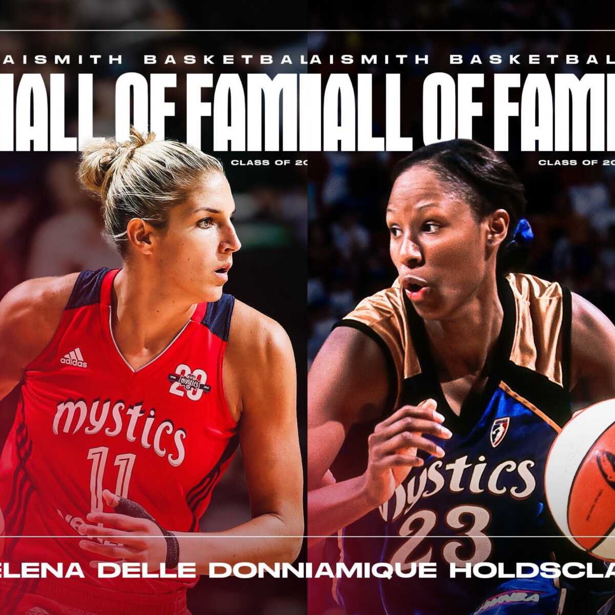 Mystics Legends Elena Delle Donne and Chamique Holdsclaw Earn Hall of ...